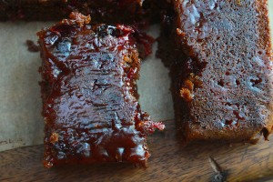 Sticky Cranberry Gingerbread - Shutterbean