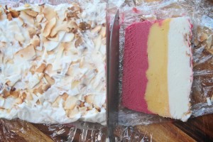 Raspberry Mango Ice Cream Cake - Shutterbean